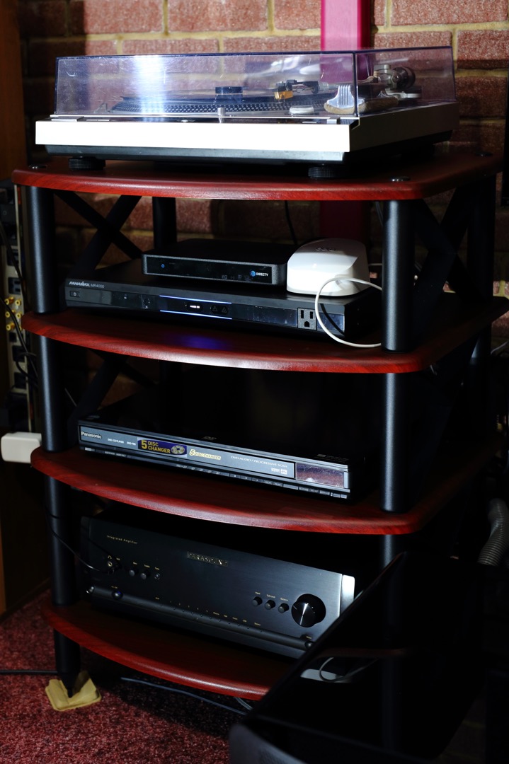 Customer Reviews: Pangea Audio Vulcan X-Brace Audio Rack (Rosenut/Black ...