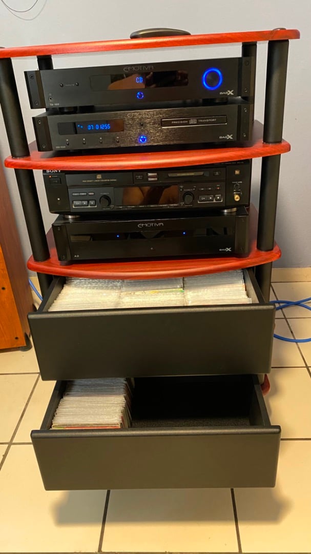 Customer Reviews: Pangea Audio Vulcan Audio Rack (Rosenut/Black Posts ...