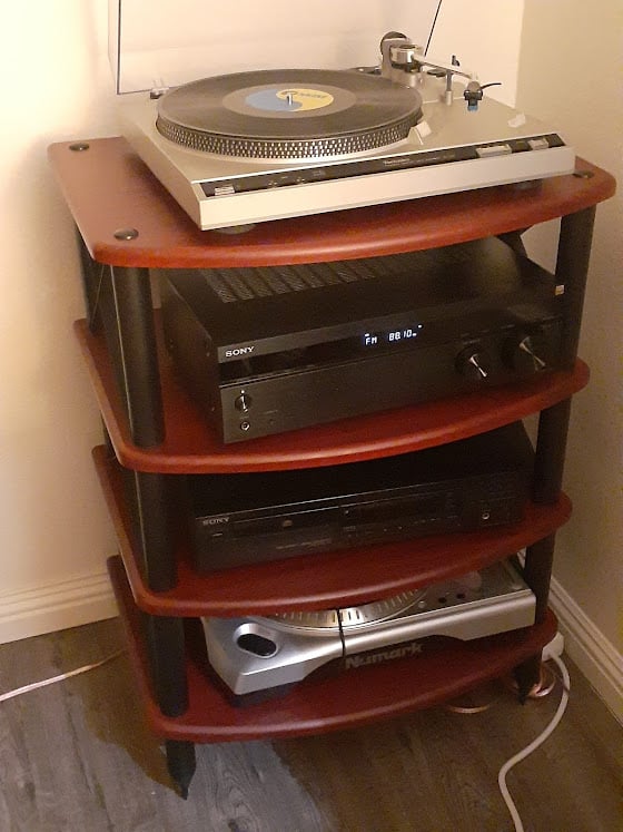 Customer Reviews: Pangea Audio Vulcan X-Brace Audio Rack (Rosenut/Black ...