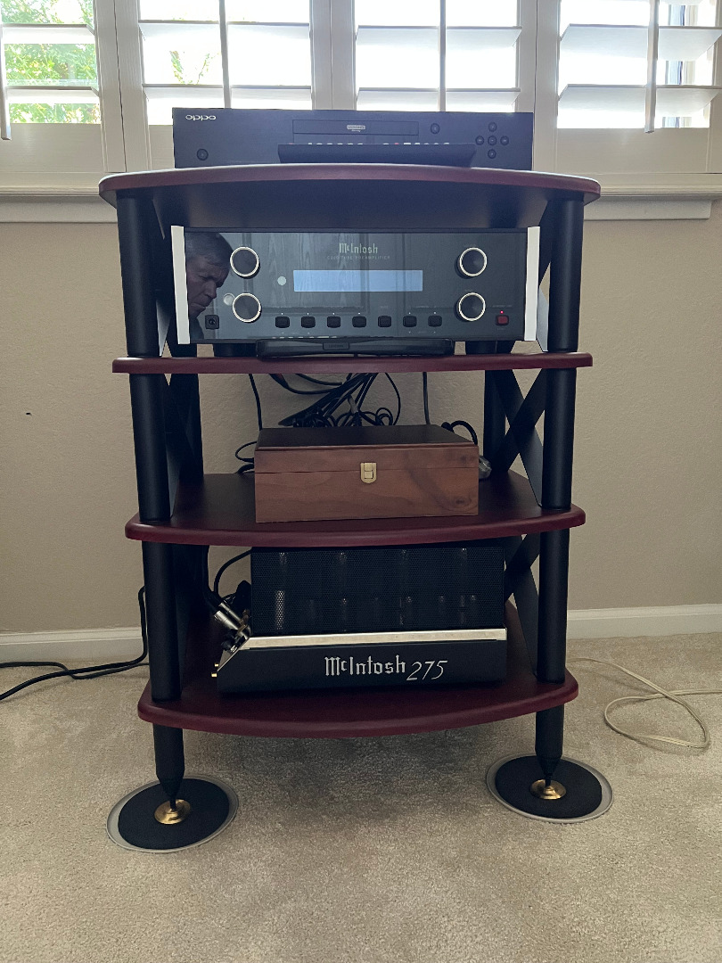 Customer Reviews: Pangea Audio Vulcan X-Brace Audio Rack (Rosenut/Black ...
