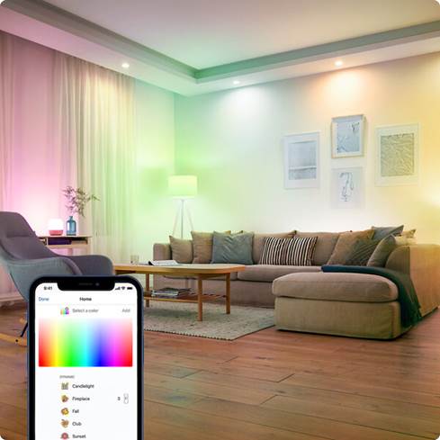 WiZ Full Color Downlight (1,150 lumens) Recessed 5"/6" retrofit color ...