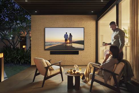 Samsung QN75LST7D "The Terrace" (75") LST7D partial-sun outdoor Smart ...