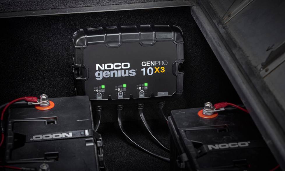 NOCO GENPRO10X3 GEN series 3-bank onboard 12-volt battery charger ...