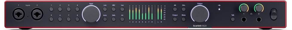 Focusrite Scarlett 18i20 (4th Generation) Rack-mountable USB 2.0 (Type ...