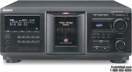 Sony CDP-CX455 400-CD changer at Crutchfield