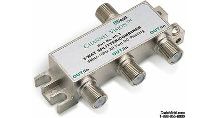 Terk BSP-3 3-Way Cable/Broadcast TV Signal Splitter at Crutchfield