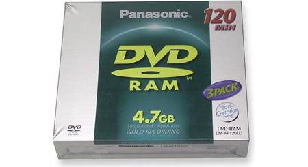 Panasonic DVD-RAM (5-pack) 4.7GB single-sided DVD-RAM discs at Crutchfield