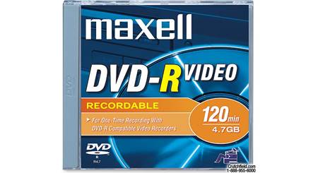 Maxell DVD-R 4.7GB 4.7GB single-sided DVD-R, 4X compatible at Crutchfield