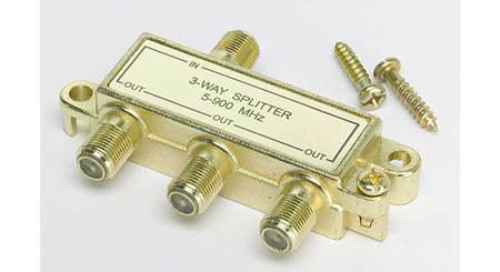 Arista 3-way Coaxial Signal Splitter with F Plugs at Crutchfield
