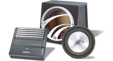 Alpine Bass Package MRP-M450 mono amplifier SWS-1022D 10" subwoofer Q ...