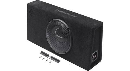 Rockford Fosgate Punch P1-2X10 Ported enclosure with two 10" Punch P1 subwoofers at Crutchfield