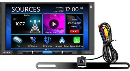 Jensen CAR710-4BC Digital multimedia receiver with backup camera at ...