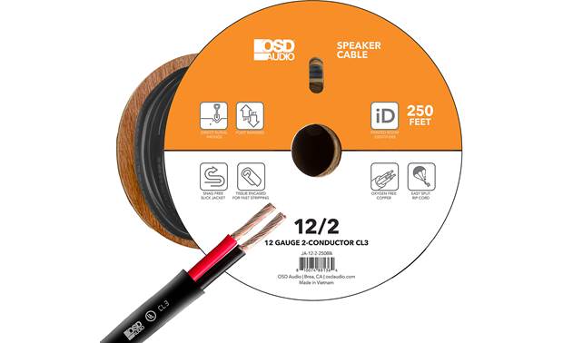 Customer Reviews: OSD 12/2 CL3 Speaker Cable (250 feet, Black) 12-gauge ...