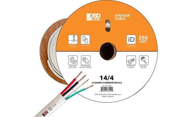 Customer Reviews: OSD 14/4 CL3 Speaker Cable (250 feet, White) 14-gauge ...