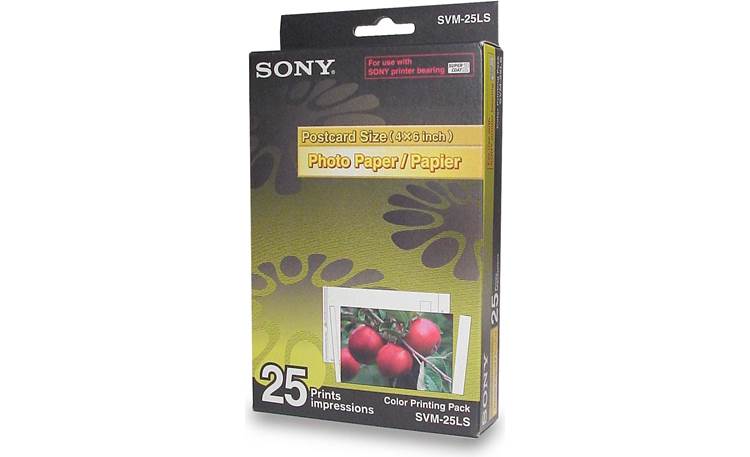 Sony Digital Photo Print Pack 4" x 6" photo paper (25 sheets) at ...