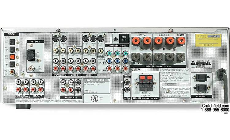 Sony STR-DE885 (Silver) A/V receiver with Dolby Digital EX, DTS, and ...