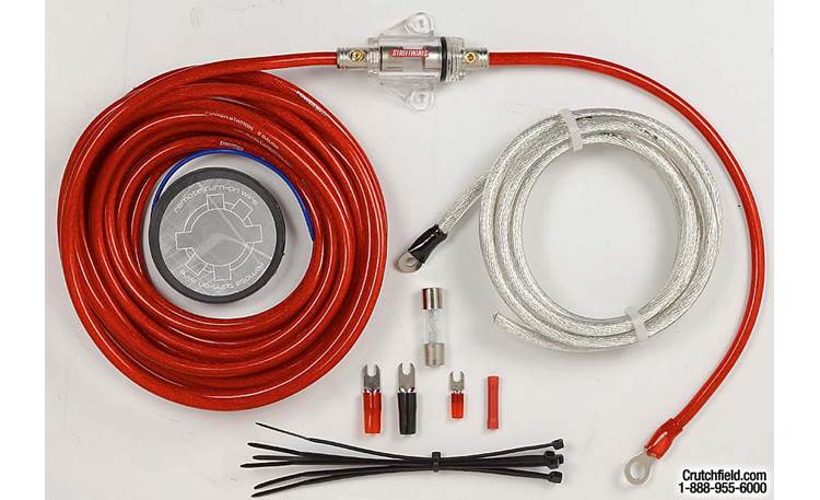 StreetWires 8-gauge Amp Wiring Kit Red Power/Silver Ground Cable at ...
