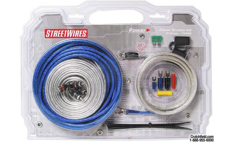 StreetWires PS10Bi 10-Gauge Amp Wiring Kit with Patch CableBlue Power ...