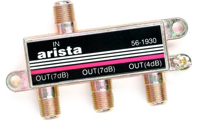 Arista 3-way Coaxial Signal Splitter with F Plugs at Crutchfield