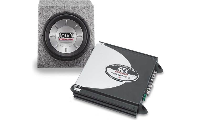 MTX Bass Package: Amplifier, Subwoofer Thunder8302 Car AmplifierT610 10 ...