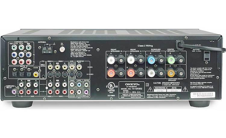 Onkyo TX-SR502 (Black) Home theater receiver with Dolby Digital EX, DTS-ES, and Dolby Pro Logic ...
