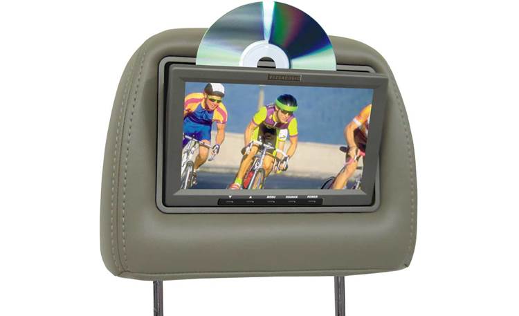 Vizualogic Video Headrests Package (Medium Slate Gray) Two leather headrests with built-in 7 ...