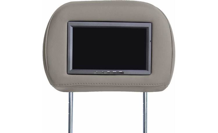 Vizualogic Video Headrests Package (Pewter) Two leather headrests with built-in 7" color screens ...