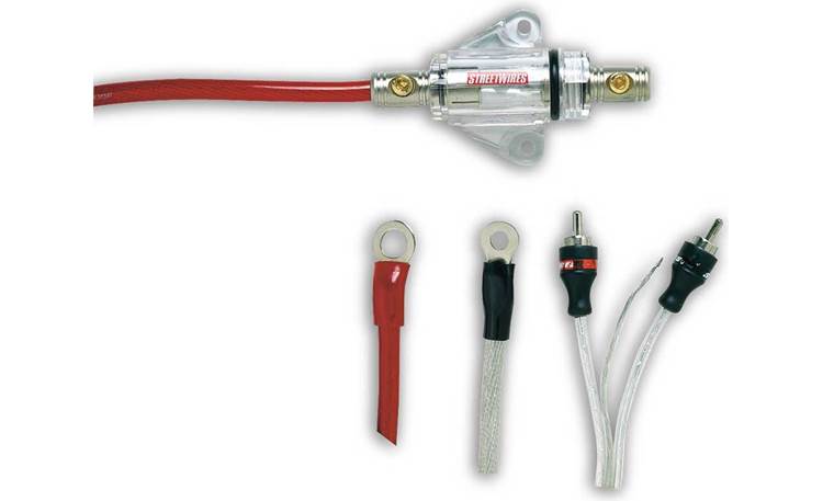 StreetWires 8-gauge Amp Wiring Kit Red Power/Silver Ground Cable at ...