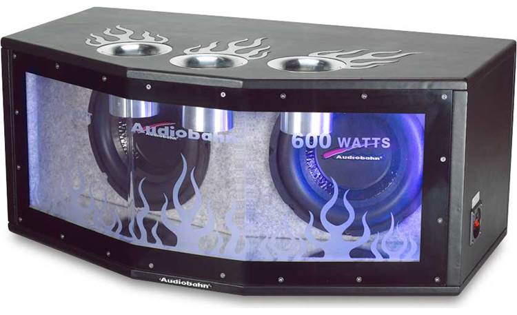 Audiobahn Bass Package A8000T mono amp and dual bandpass box with two ...