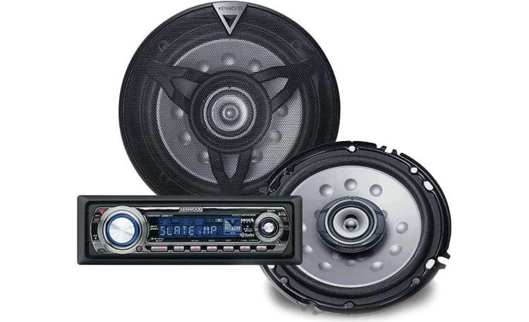 Kenwood car stereo package KDC-MP4028 CD player With free KFC-1669S 6-1 ...