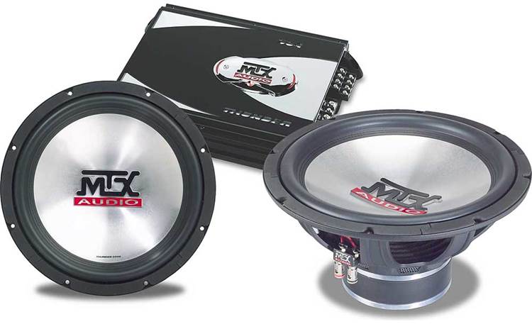 MTX Bass Package MTX T564 4-channel amp with two T5512 12" subwoofers ...