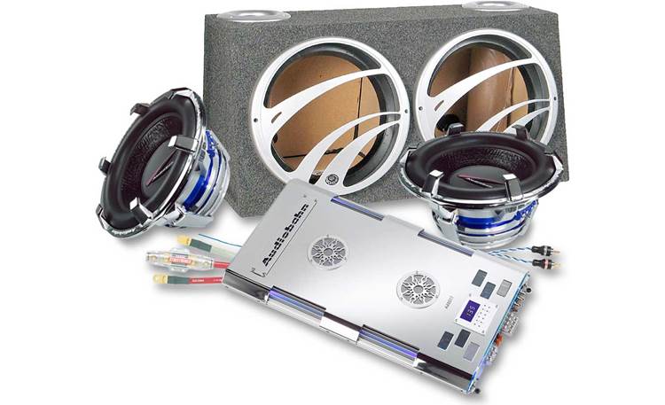Audiobahn Total Bass Package Audiobahn 4801T 4-channel amp Two AW1200N ...