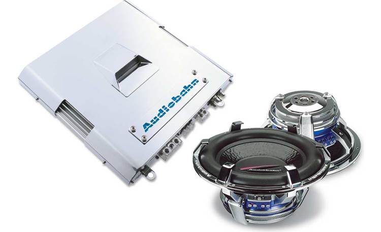 Audiobahn Amp and Dual Sub Package A12005DN Intake Series mono amp Two ...