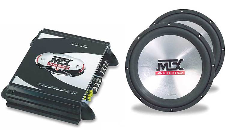 MTX Bass Package Thunder421D mono amp Two Thunder4500 10" subwoofers at ...