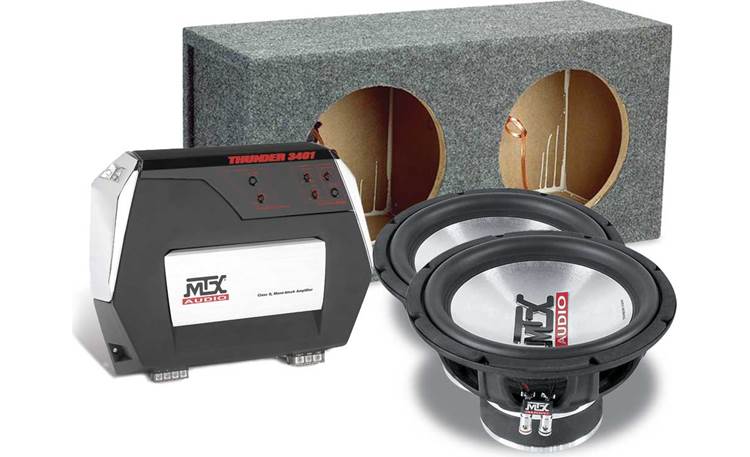 MTX Bass Package Thunder3401 mono amplifier Two Thunder5500 10 ...