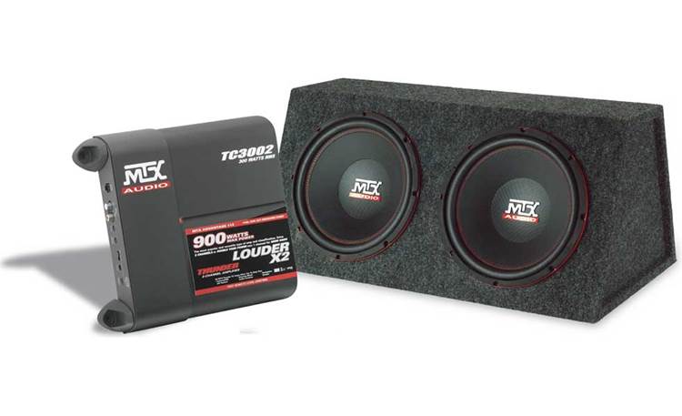 MTX Bass Package TC3002 2-channel amplifier RT12X2A enclosure with two ...