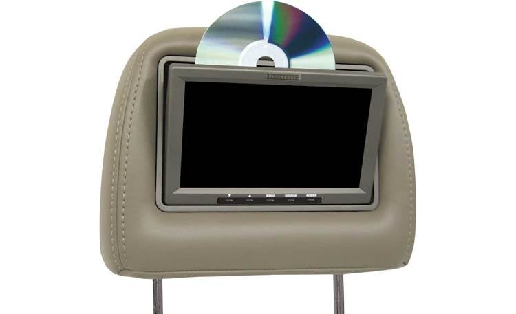 Vizualogic Video Headrests Package Two ebony leather headrests with built-in 7" color screens ...