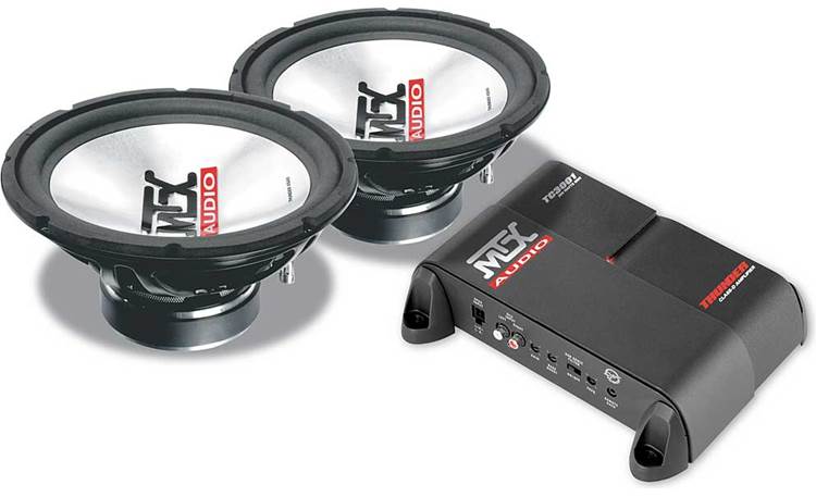 MTX Dual 10" Sub Package TC3001 mono subwoofer amplifier Two ...