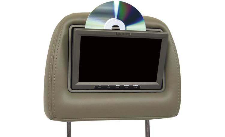 Vizualogic Video Headrests Package Two black leather headrests with ...