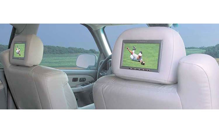 Vizualogic Video Headrests Package 2007-up BMW X5 — 2 black leather headrests with 7" color ...