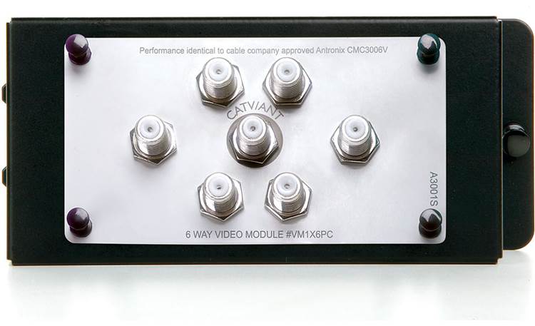 On-Q 1 x 6 RF Splitter 6-way cable/broadcast TV signal splitter at ...