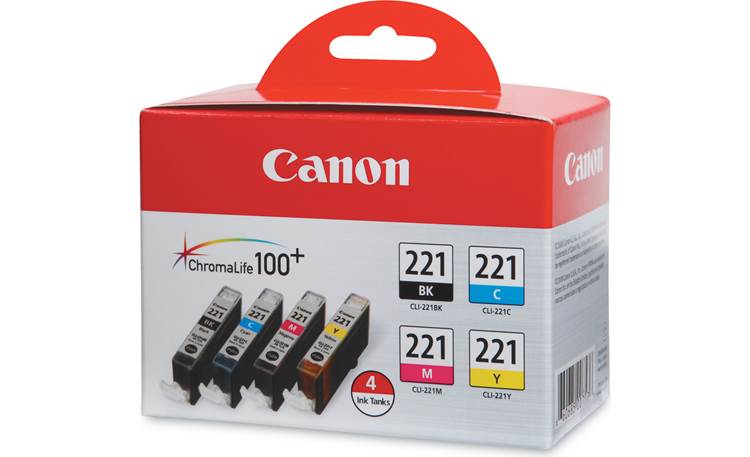 Canon CLI-221 (Four Color) Four color ink tank value package for ...