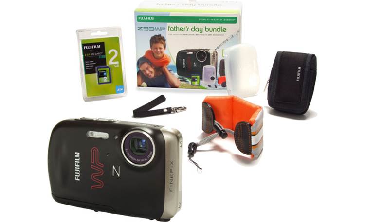 Fujifilm Z33WP Camera Package Waterproof digital camera, 2 cases, 2GB memory card, and floating ...