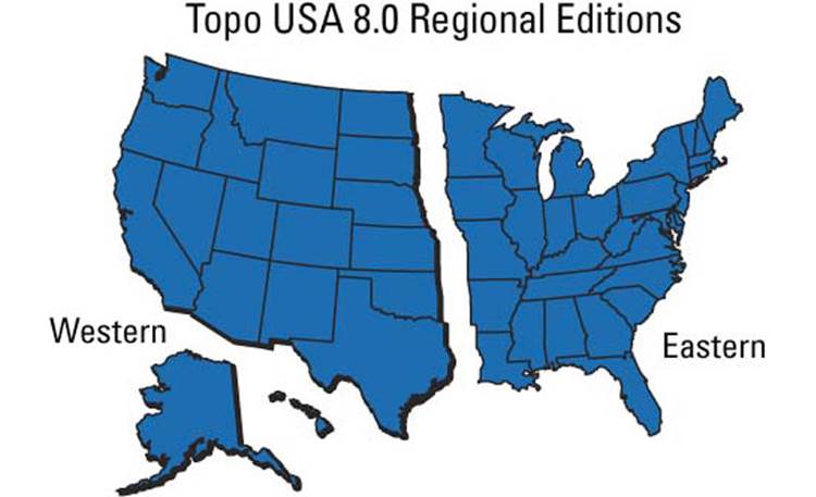DeLorme Topo USA 8.0 West Region Topographic map software update for ...