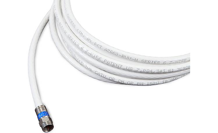 Channel Master RG-6 Coaxial Cables (50-feet white) RF cables with F ...