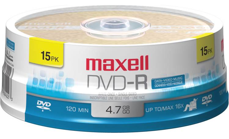 Maxell Recordable DVD-R Disc (15-disc spindle) 4.7GB single-sided DVD-R ...