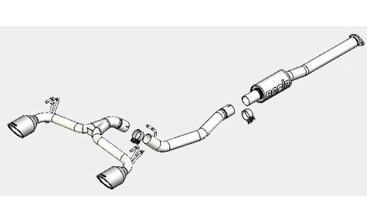 Borla Exhaust System 140334 Fits 2009-up Mitsubishi Lancer Ralliart ...