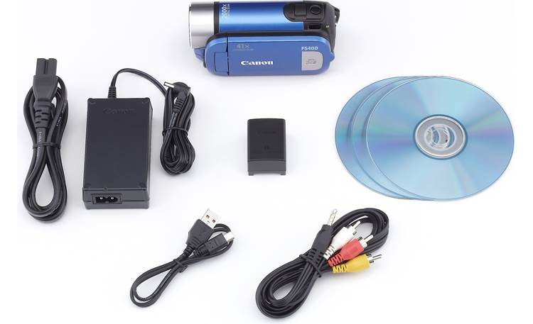 Canon FS400 (Blue) Standard-definition camcorder at Crutchfield