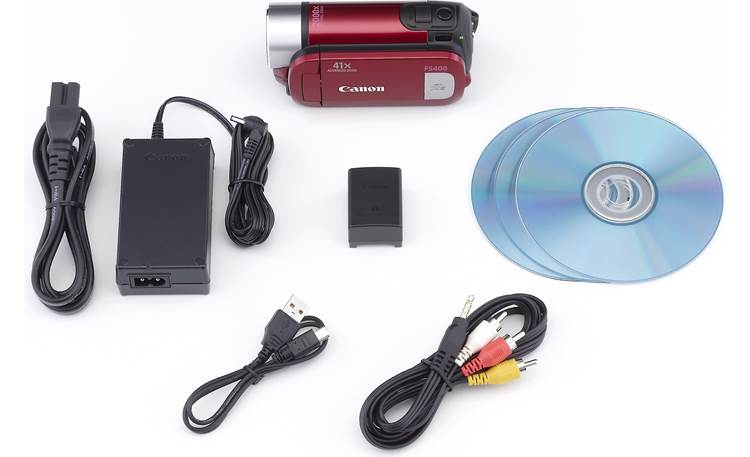 Canon FS400 (Red) Standard-definition camcorder at Crutchfield