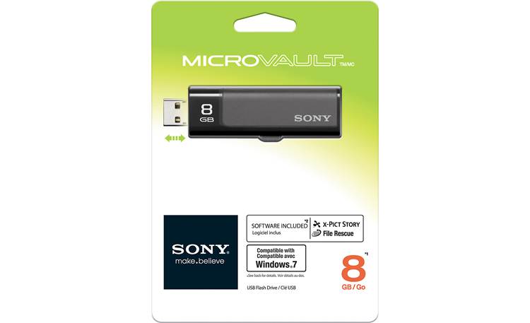 Sony Micro Vault® N-Series (8GB) Portable USB backup drive at Crutchfield
